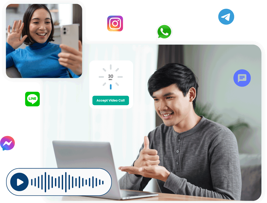Video dan Voice Call - Lenna.ai