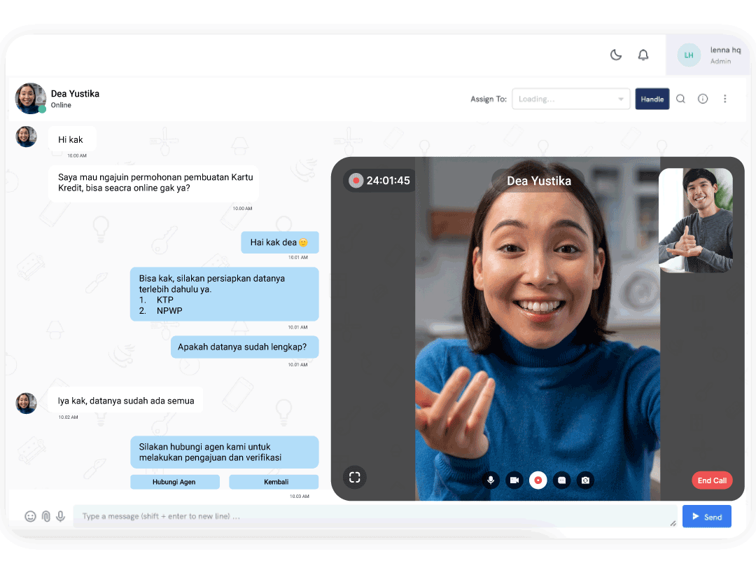 Video dan Voice Call - Lenna.ai